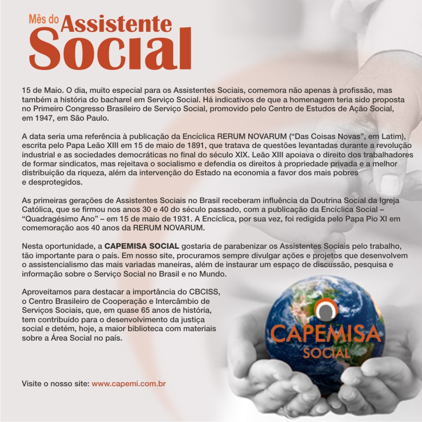 SERVIÇO SOCIAL ACESSO AOS SEUS DIREITOS: 15 de maio - Dia do Assistente ...
